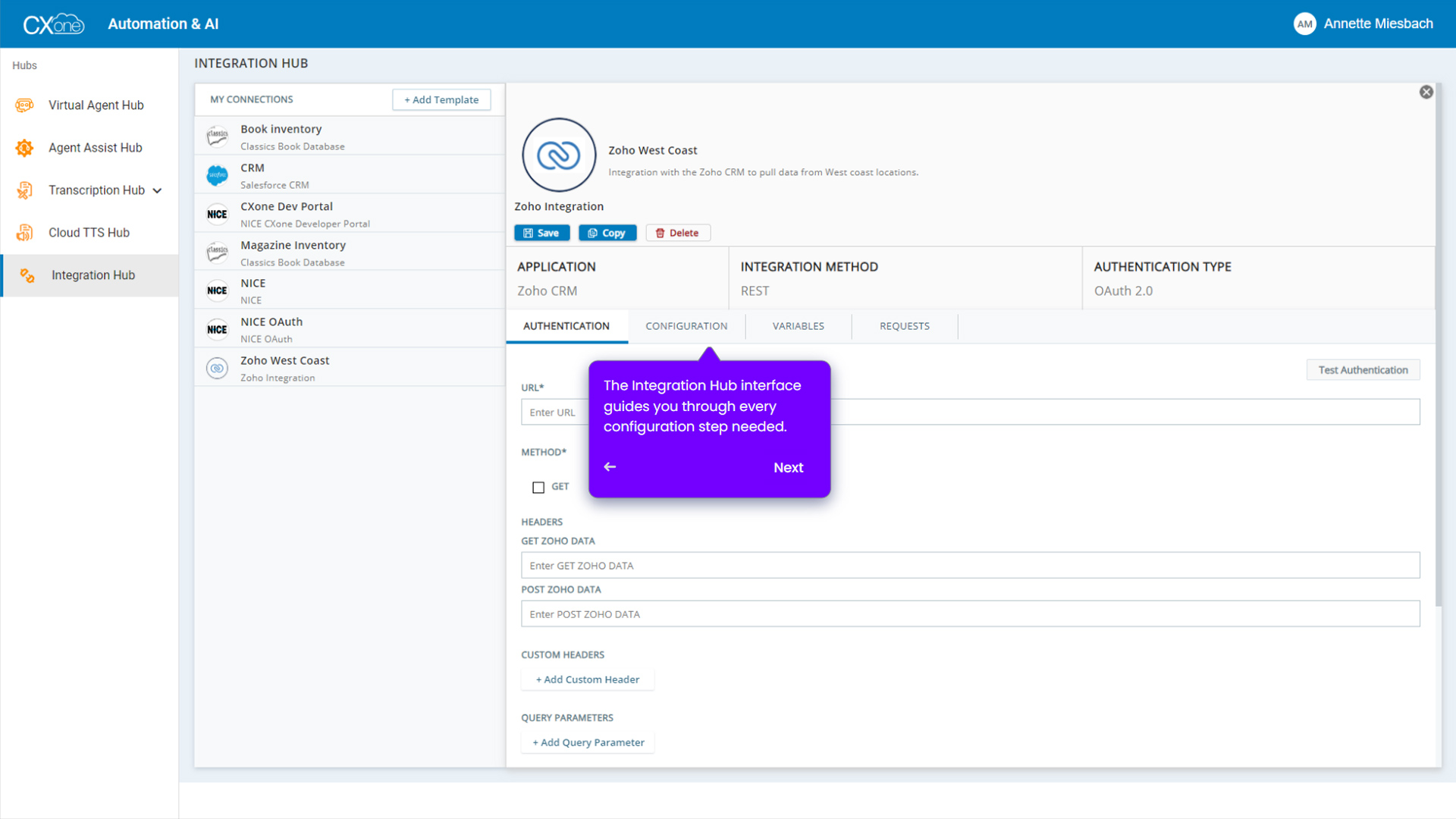 CXone Integration Hub | Integrating Third-party Solutions Fast and Easy ...