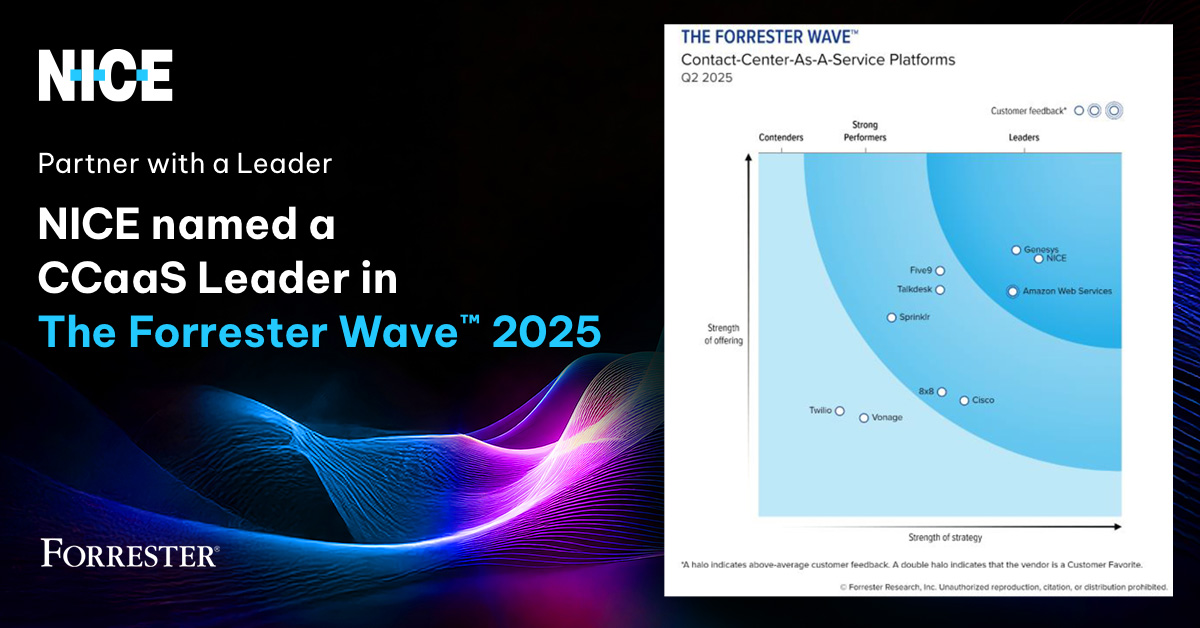 NiCE named a CCaaS Leader in The Forrester Wave™ 2025 | NiCE